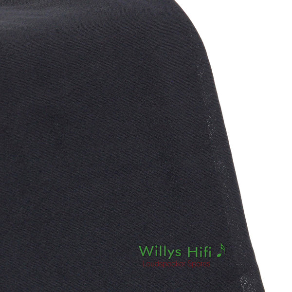 Loudspeaker Grille Cloth, Black - Fine Weave - Willys-Hifi Ltd