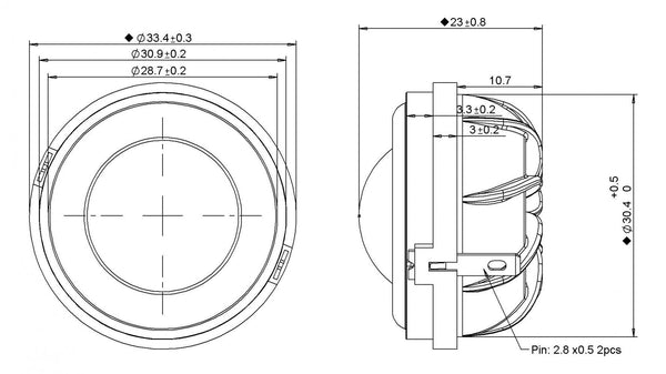 Vifa Peerless OX20SC00-04 Tweeter - Willys-Hifi Ltd