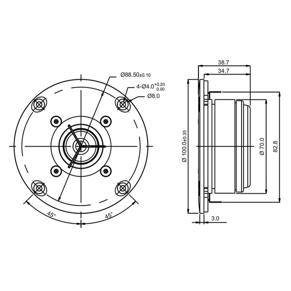 SB Acoustics SB26ADC-C000-4 Tweeter - Willys-Hifi Ltd